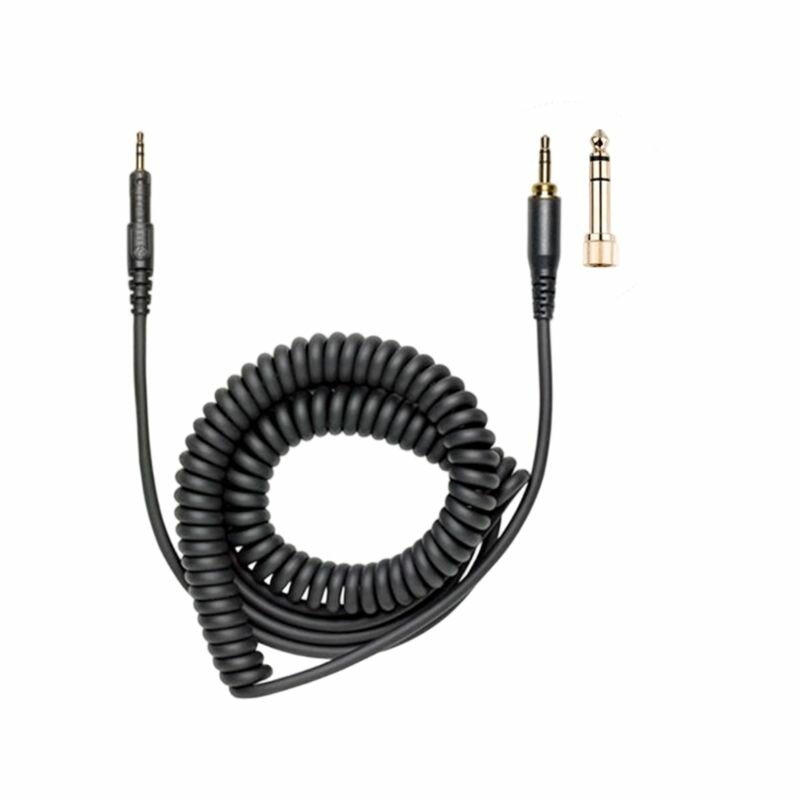- (1 шт.) Спиральный кабель 3 м + 1 разъем для Audio-Technica ATH-M40X/M50X/M60X/M70X