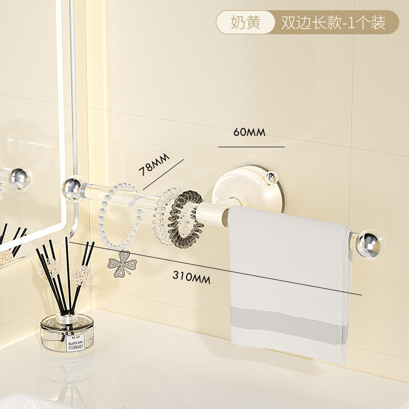 Крючок для повязки на голову с присоской, акриловая резинка для волос без сверления и эластичная полка для хранения в ванной, для умывания и в качестве ремешка на запястье.