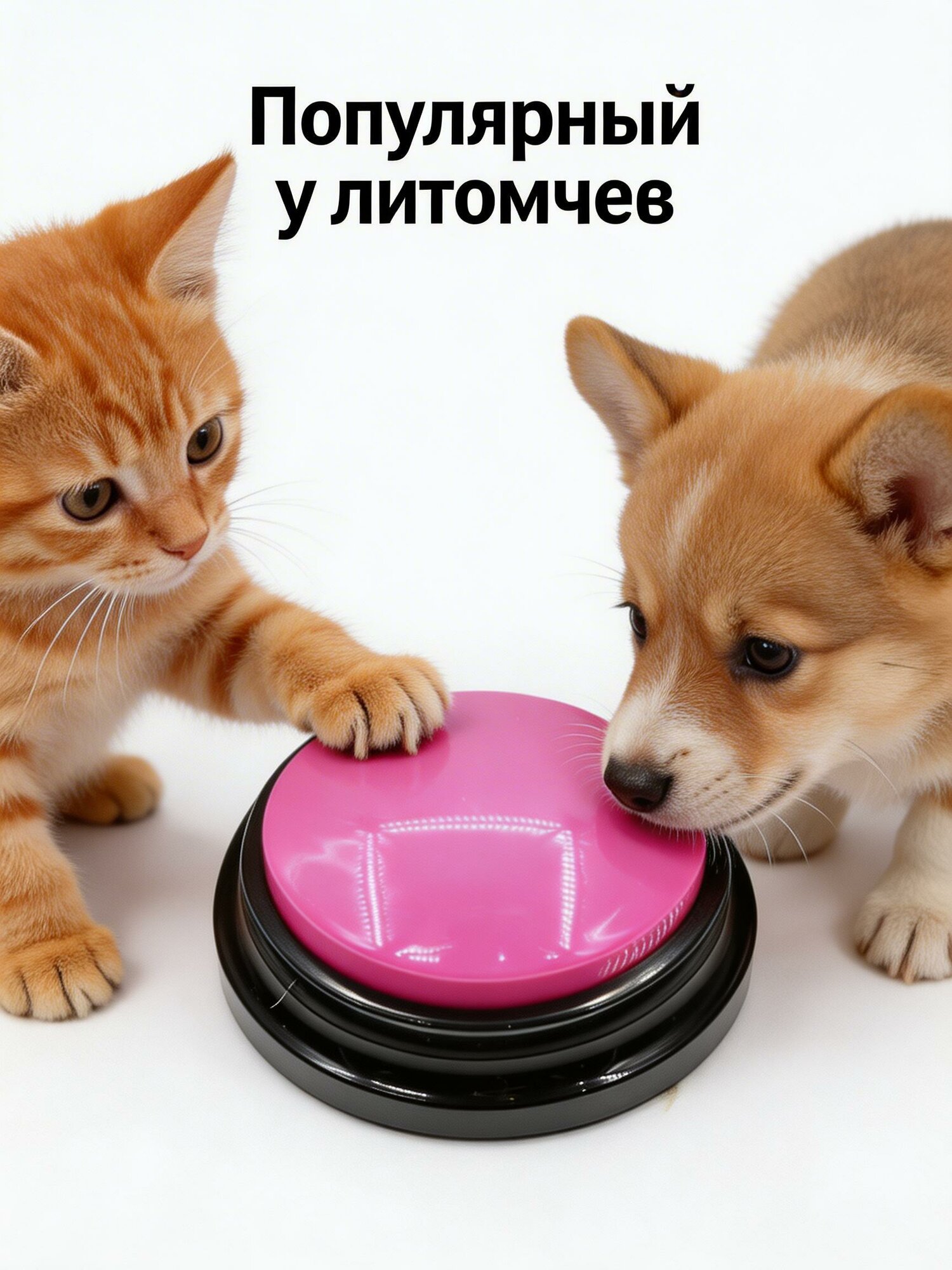 Кнопки для общения с питомцем, записываемые звуковые кнопки для собак и кошек, игрушка для тренировки питомца