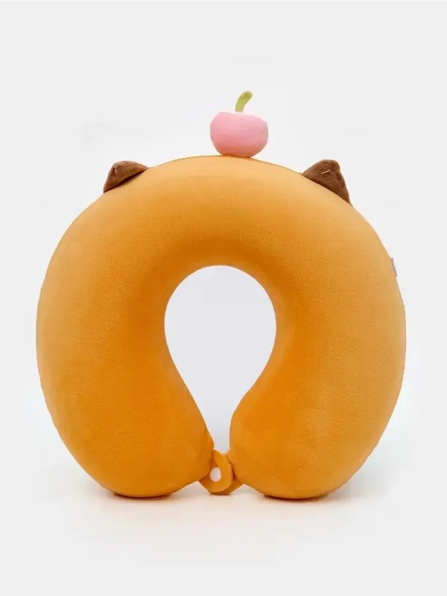 Мягкая антистрессовая подушка-капибара для отдыха