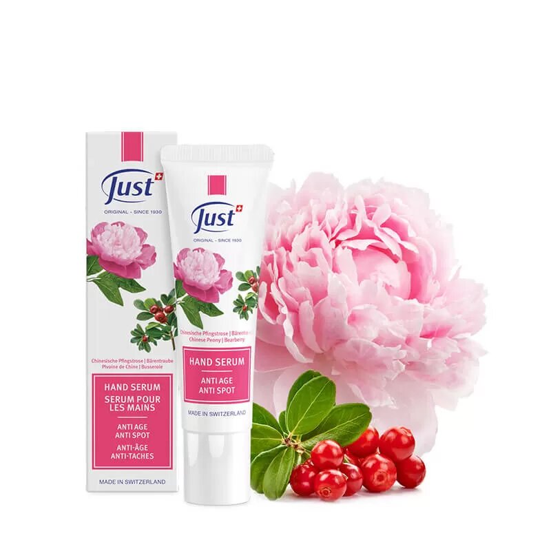 Сыворотка для рук с пионом и толокнянкой ЮСТ / JUST Handserum Anti-Age & Anti-Spot, 30 мл