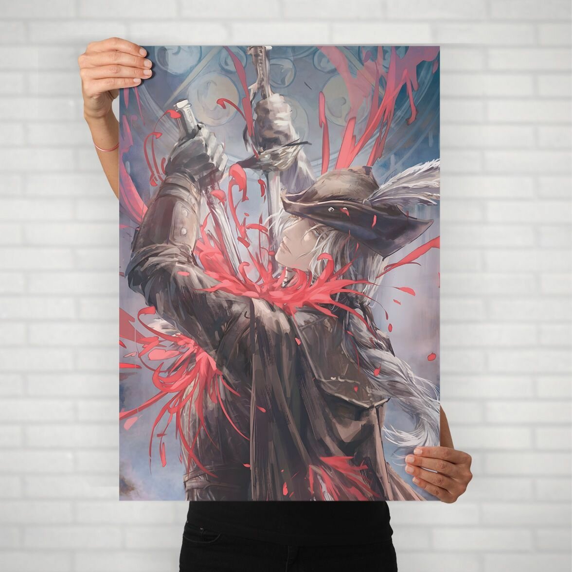 Плакат на стену для интерьера Бладборн (Леди Мария 8) - Постер по игре Bloodborne формата А1 (60x84 см)