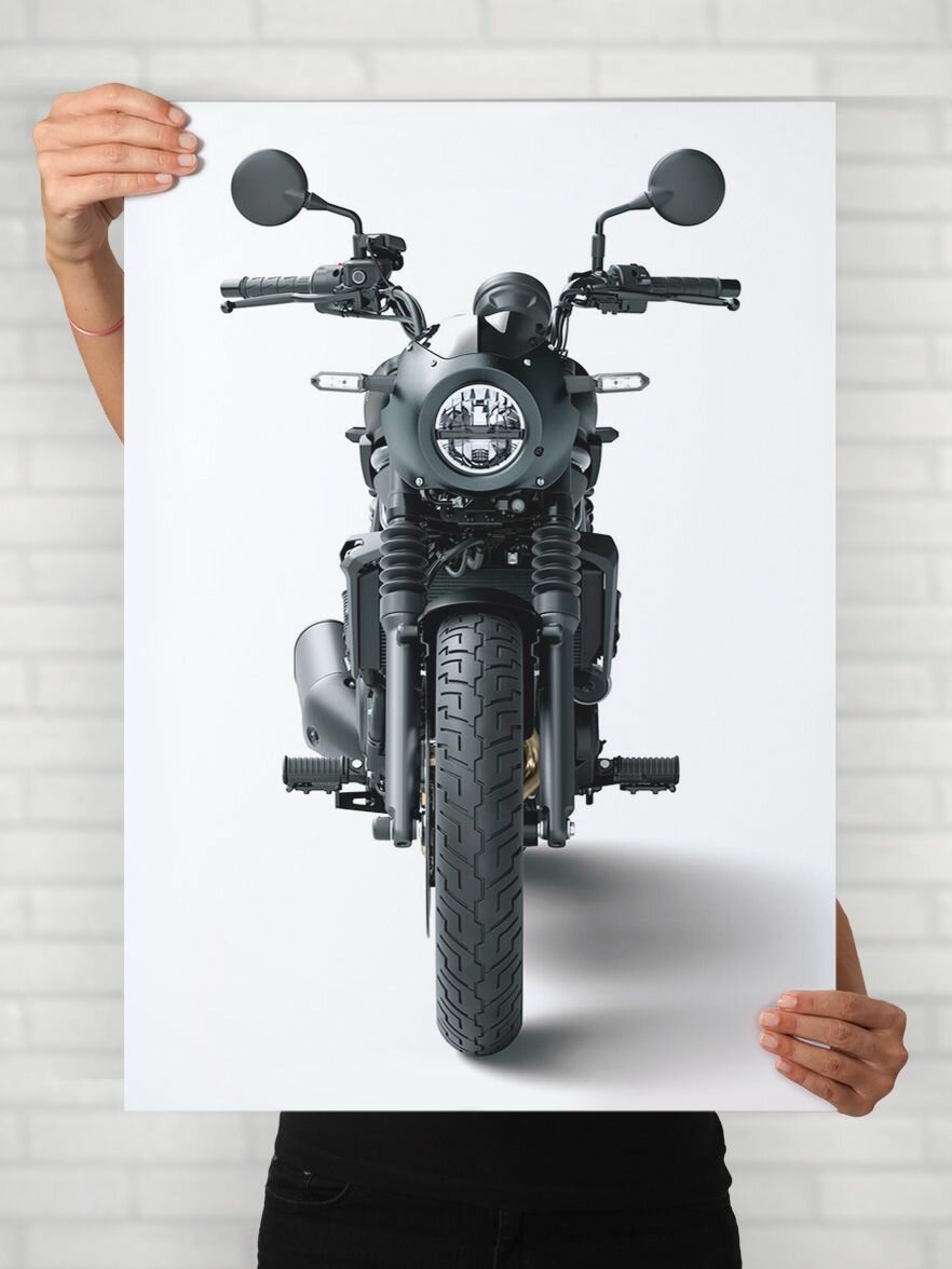 Плакат на стену для интерьера Авто и Мото (Кавасаки Элиминатор - Kawasaki Eliminator 3) - Постер по транспорту формата A2 (42x61 см)