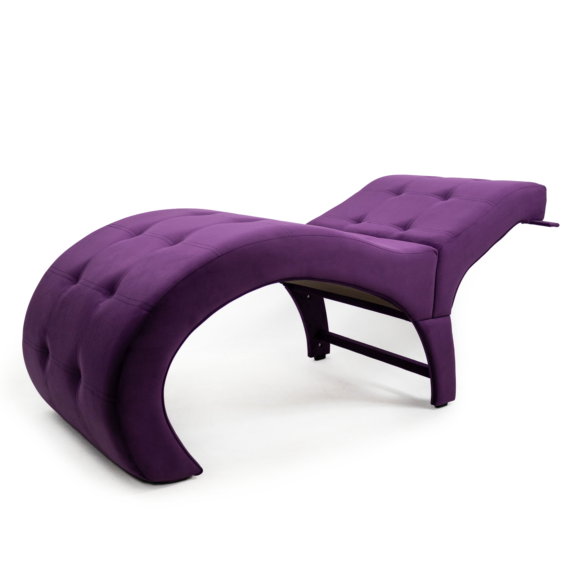 Анатомическая кушетка Beautiful Time, черничный велюр (TENERIFE ITALIAN PLUM), с креплением для лампы, мягкая, разборная