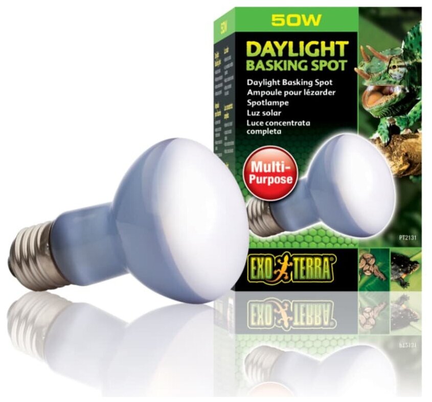 Лампа дневного света для рептилий Daylight basking spot 50 Вт. PT2131
