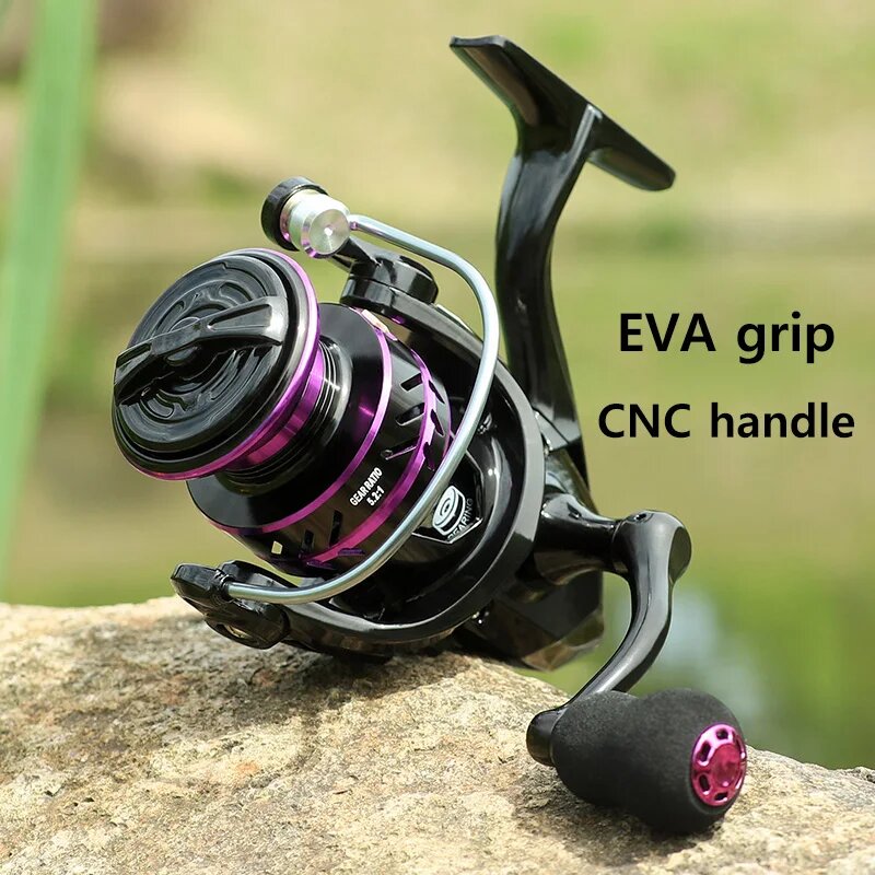 LINNHUE Безынерционная катушка для спиннинга 500-7000 Розовый, 500 Series, HP eva grip