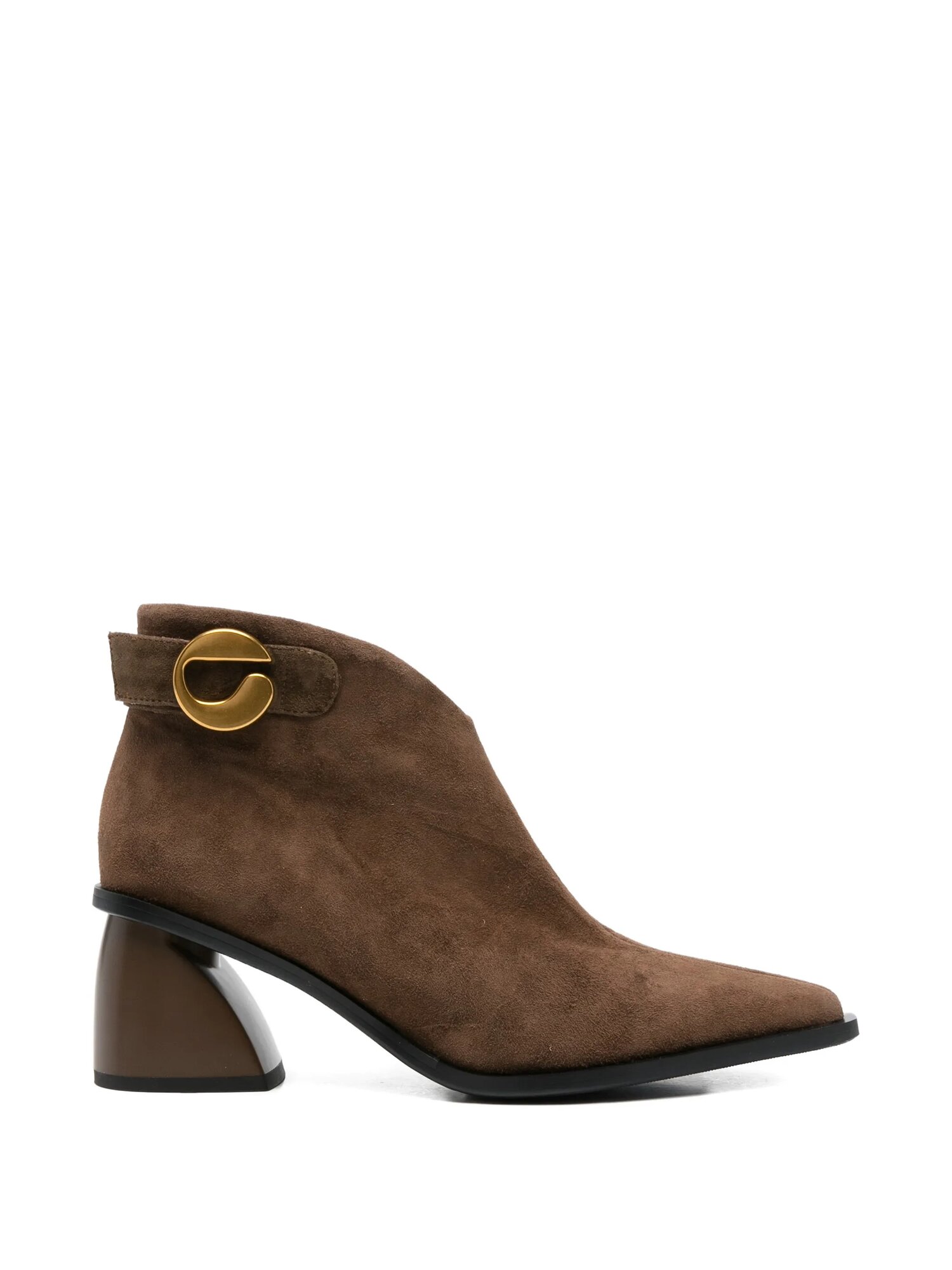 Ботильоны Sculptural-heel suede ankle boots