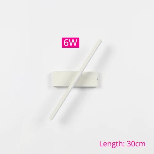 Стеновая лампа для спальни у изголовья кровати 330° поворотная с регулируемым углом освещения встроенная LED-лампа для помещений простой световой прибор из алюминия AC110/220V