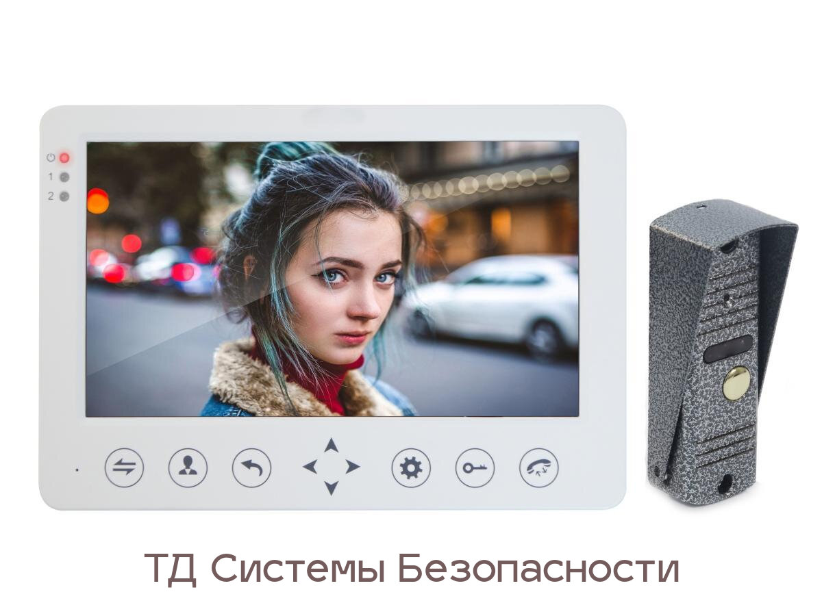 Проводной видеодомофон EP-4-815 (F9484EU) (8 -дюймовый цветной монитор с записью по датчику движения, открытие электрозамка)