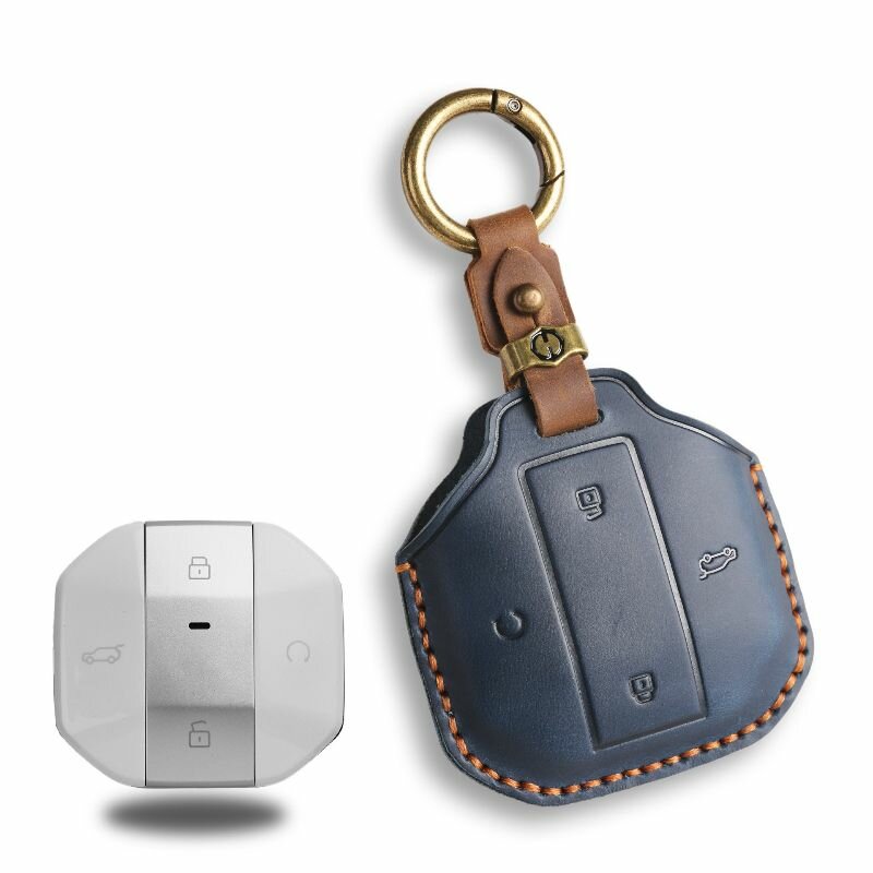 Чехол для ключа Chery JETOUR T2 из натуральной воловьей кожи — защита от царапин, стильный брелок — для JETOUR