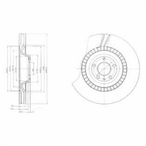 Диск тормозной Delphi BG9065C для Audi A6