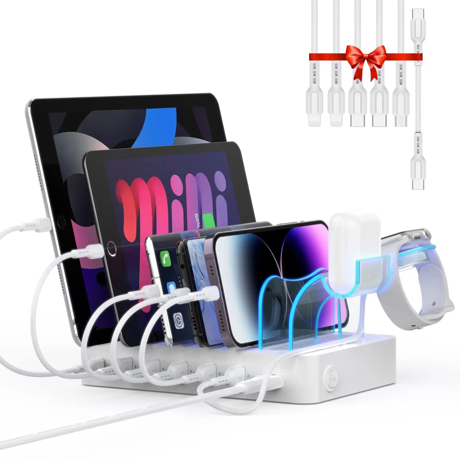 Зарядная станция SooPii 6 USB, 60 Вт, ЕС, Black CS60 2211