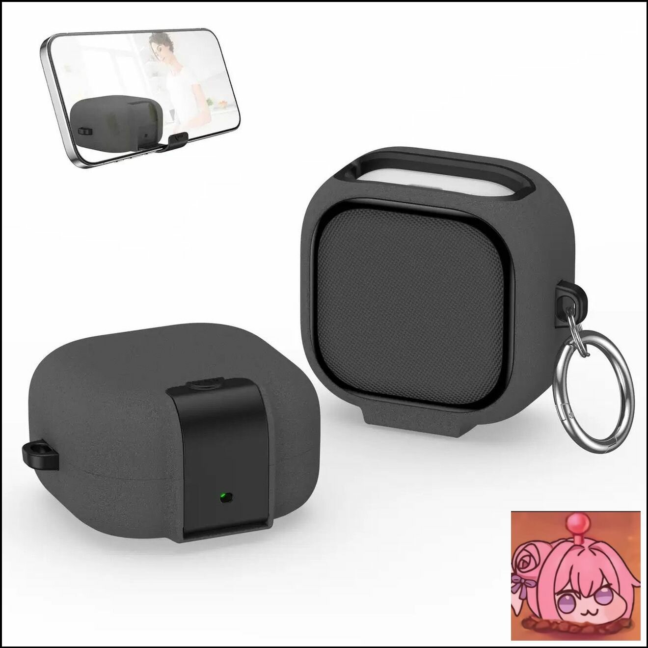 Чехол для наушников Samsung Galaxy Buds4 / Buds 4pro, защитный футляр из искусственной кожи, серый цвет, противоударный
