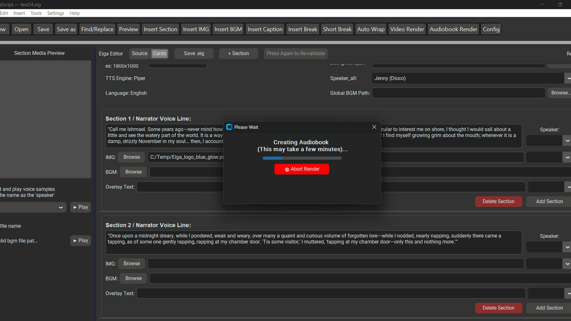 EigaScript: Script-Based Video/Audiobook Maker PC Steam Ключ — фото 1