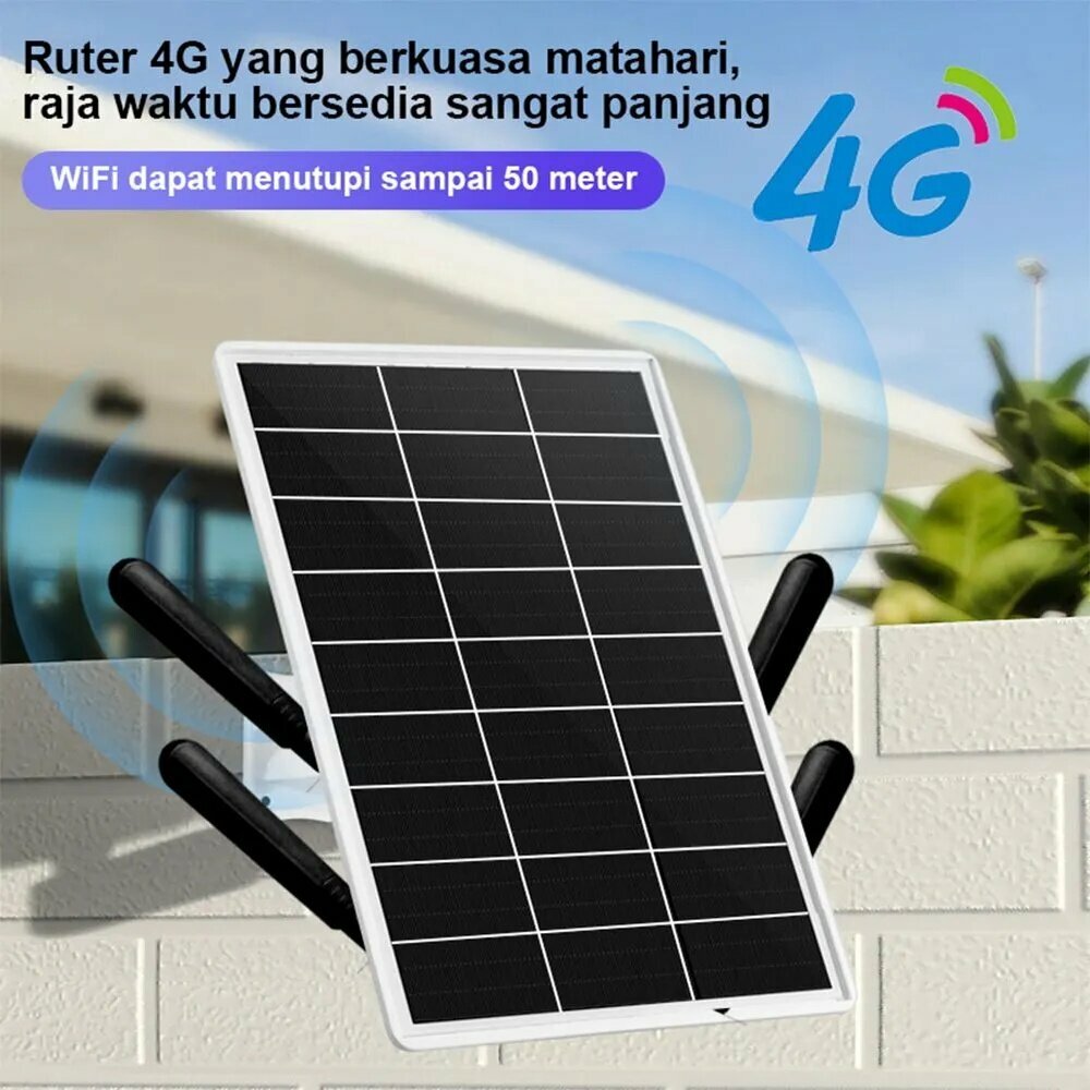 Солнечный 4G WiFi6 Роутер H52-USA (Глобальная Версия) с SIM-Картой, Аккумулятором 25600mAh и Водонепроницаемым Корпусом для Наружного Использования