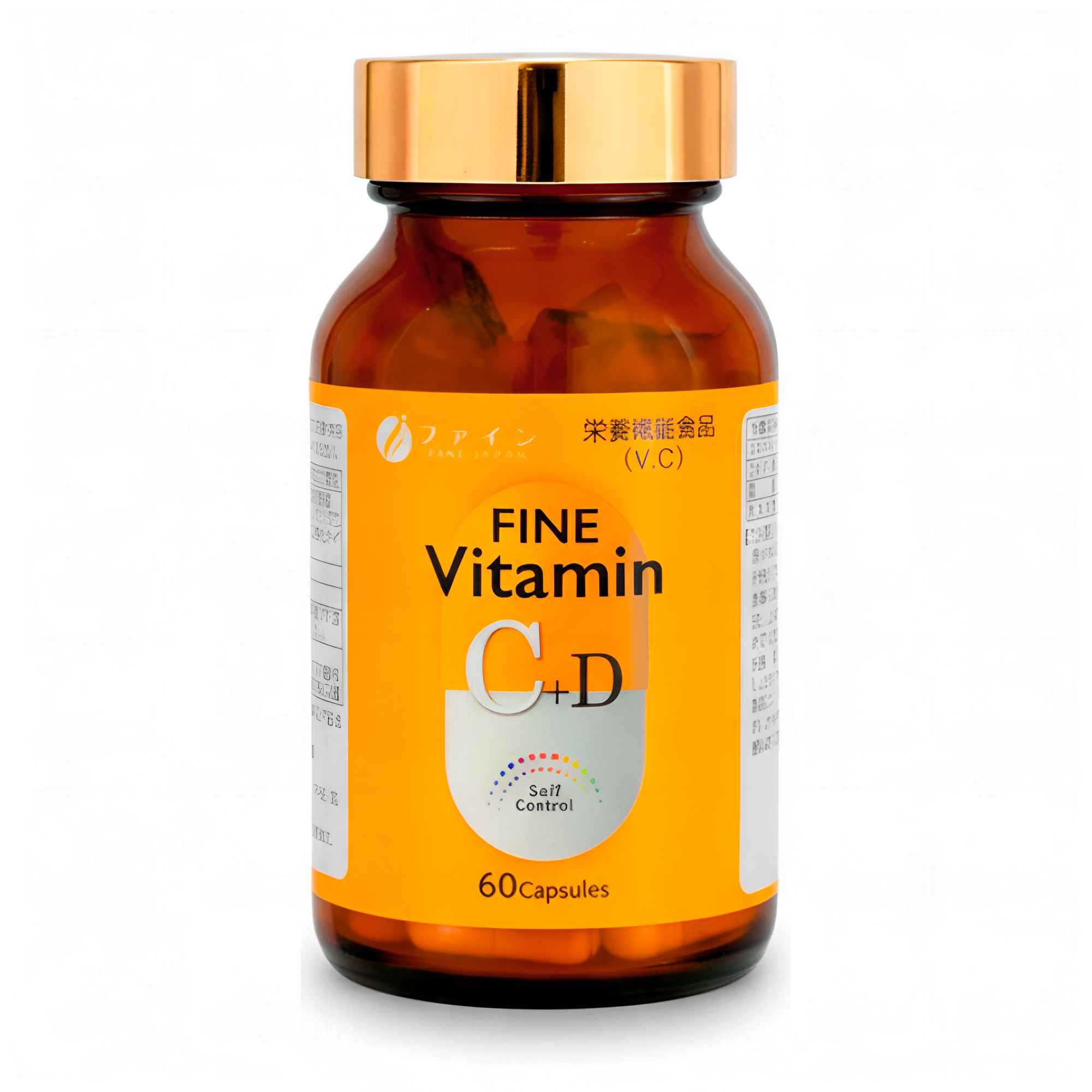 Биодобавка Fine Витамин С, Д, укрепление иммунитета, 60 капсул