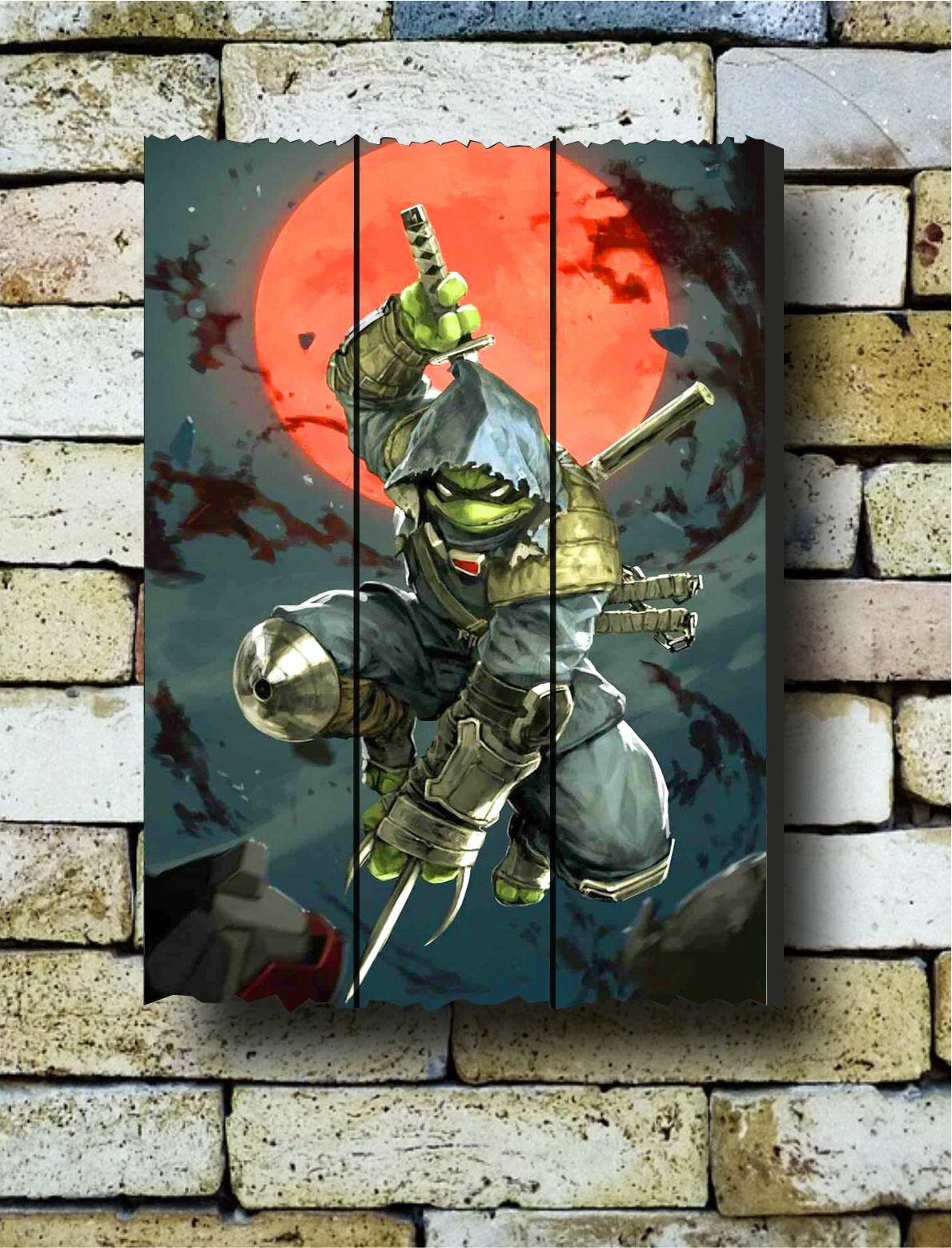 Картина на досках черепашки 6 ниндзя, ниндьзя, TMNT
