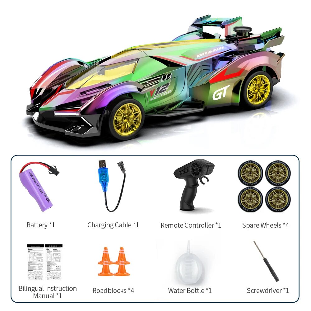 JHD для JJRC Q219 лазерный красочный радиоуправляемый автомобиль с дистанционным управлением 2,4G электрическая игрушка с дистанционным управлением 4WD гоночный дрифт гоночный автомобиль подарок