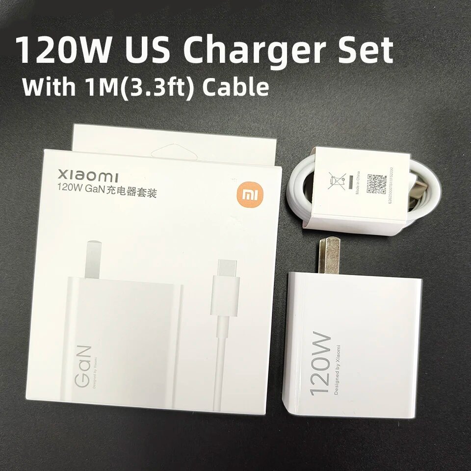 Xiaomi 120W US Charger Set с кабелем 1M