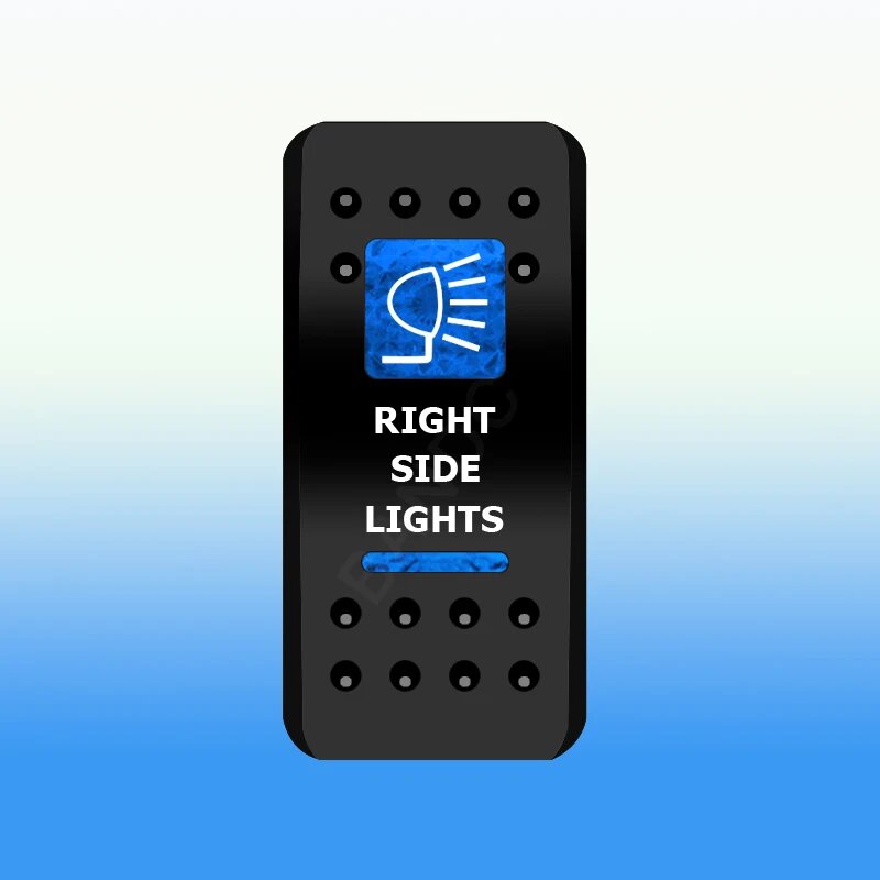 Кулисный переключатель Right Side Lights, синий светодиод
