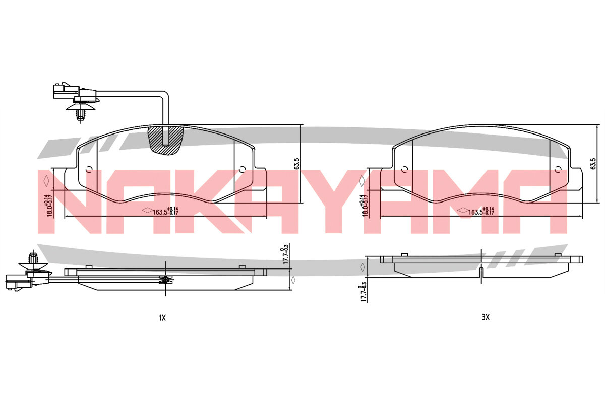 Колодки тормозные дисковые задние OPEL MOVANO B 1
