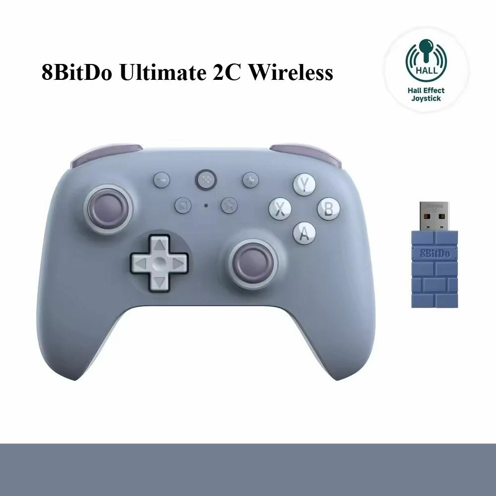 8BitDo Ultimate 2C Wireless Игровой контроллер для ПК, Windows 10, 11, Steam Deck, Raspberry Pi, Android с эффектом Холла