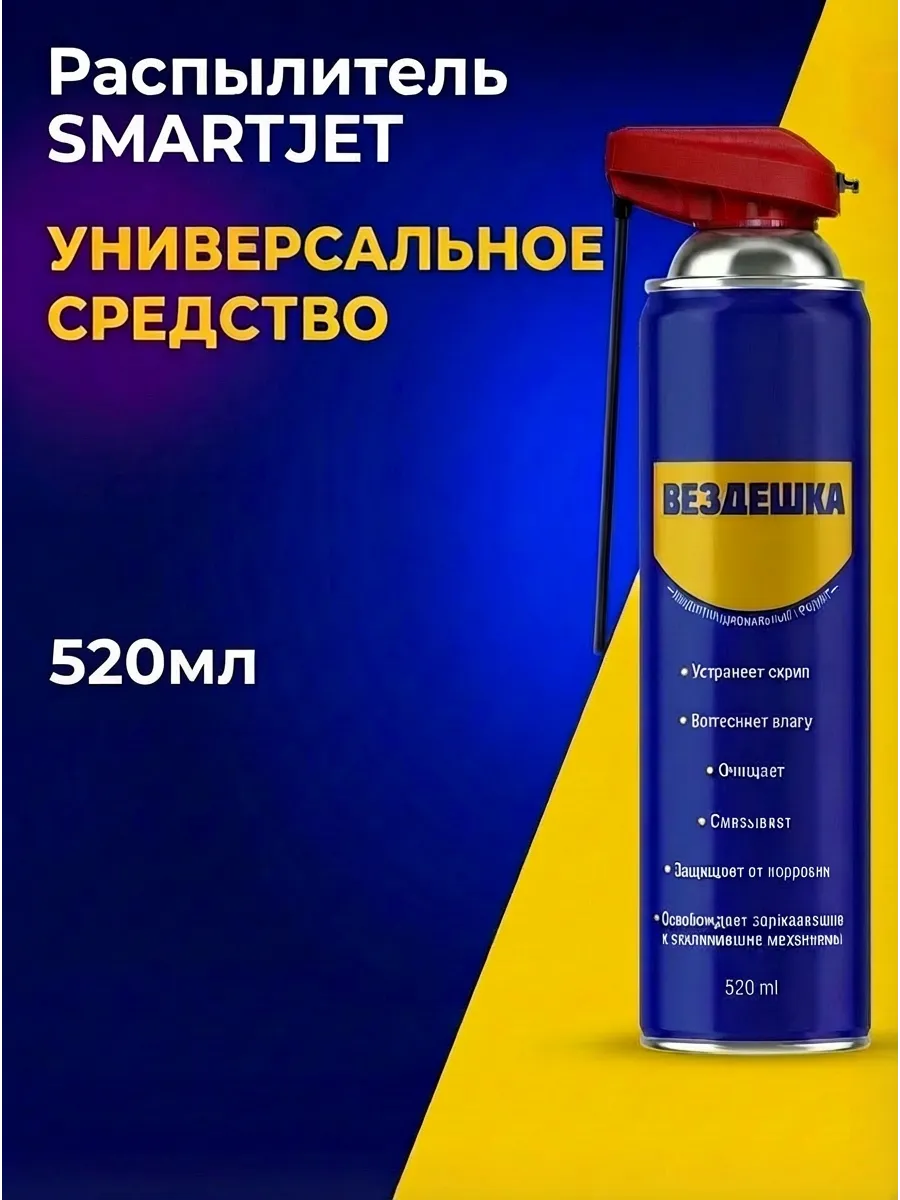 Проникающая смазка Вездешка SMARTJET, 520мл, морозостойкая, антикоррозионная