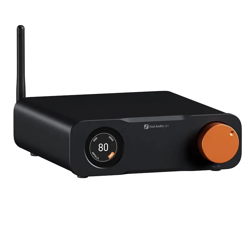 Fosi Audio ZD3 Настольный ЦАП-предусилитель, полностью симметричный цифро-аналоговый аудиоконвертер с ES9039Q2M для домашнего стереоусилителя, Bl