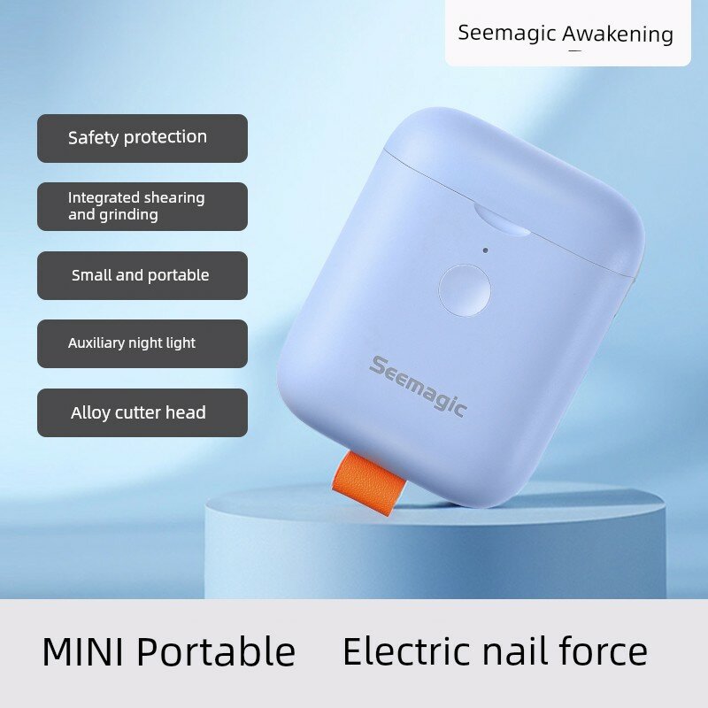 Электрическая машинка для стрижки ногтей Seemagic, мини-компактная полировальная машинка для ногтей, полностью
