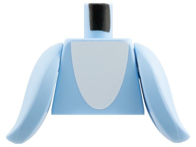 Деталь Lego 973pb6432c01 Torso Dolphin with White Ventral Patch Pattern / Bright Light Blue Fins