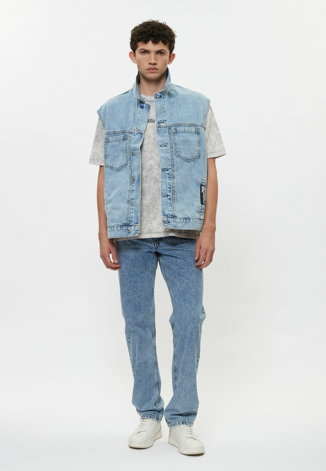 Джинсы классические KARL LAGERFELD JEANS, размер 33/32, голубой — фото 1
