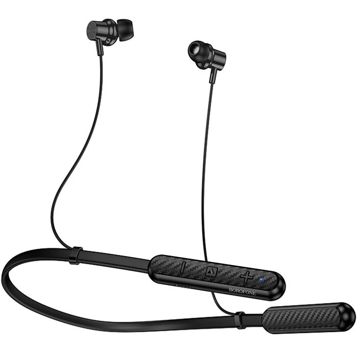 Bluetooth наушники вкладыши с микрофоном Borofone BE72 с микрофоном, мобильная гарнитура, с дугой, черные