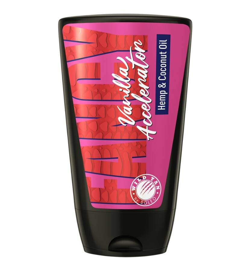 Ускоритель загара Soleo WILD TAN "Fancy Vanilla", с маслом конопли, туба, 125мл