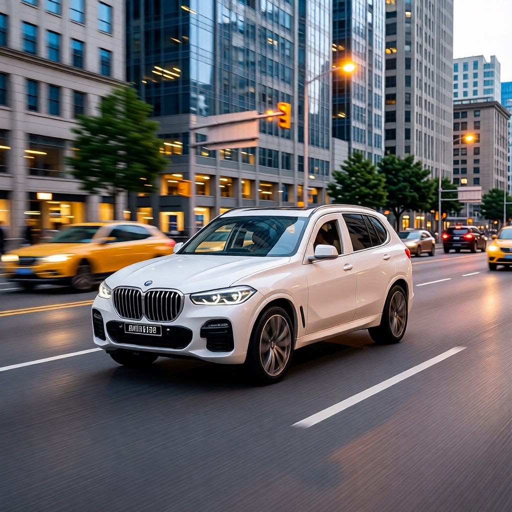 Машинка металлическая, BMW X5 M-sport, 12 см, белый
