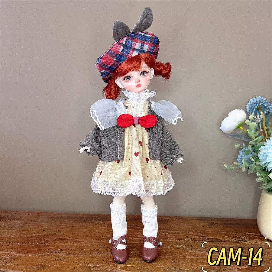 30cm куклы в милых мультяшных платьях в стиле Лолиты, куклы в нарядах для переодевания, игрушки для девочек в масштабе