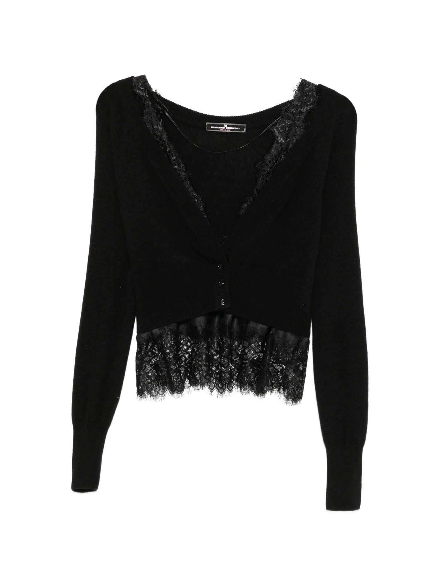 Кардиган Lace-trim button-up cardigan