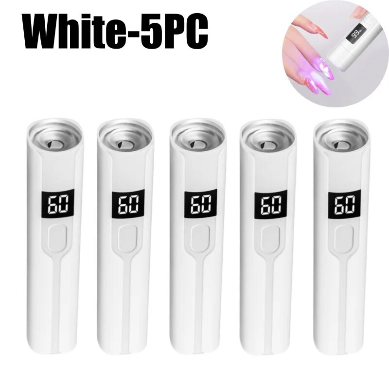 Портативная мини-сушилка для ногтей USB White-5PC