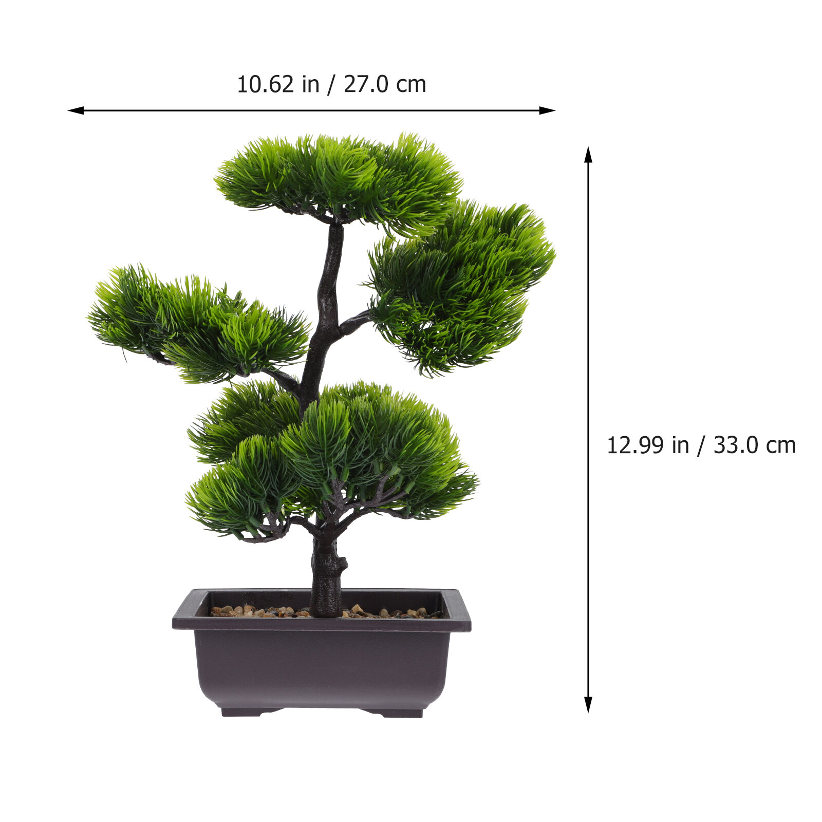 Вазон С Декоративной Исскусственной Елью Натуральный Внешний Вид 33x27cm