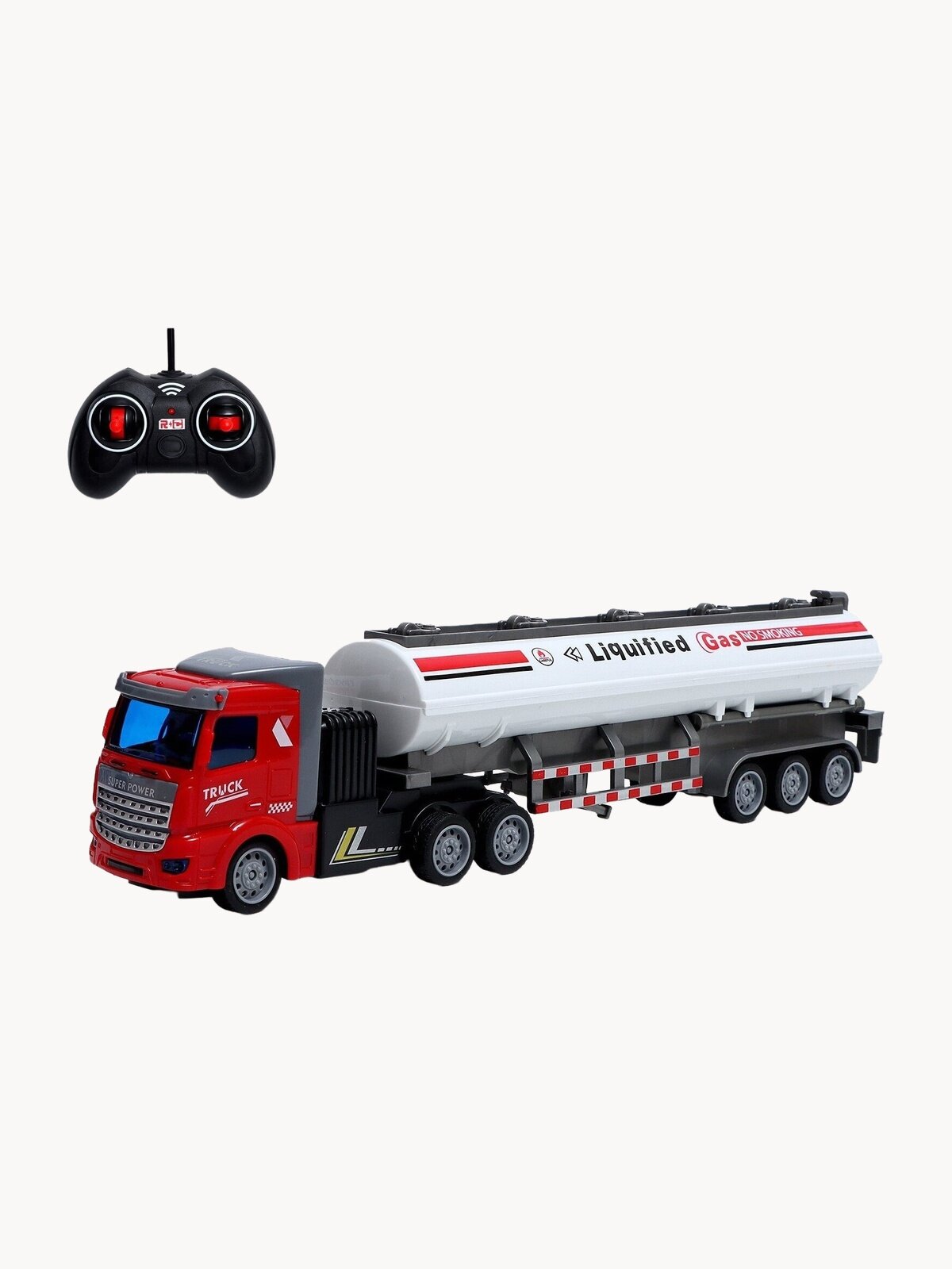 Автоград Грузовик радиоуправляемый "Бензовоз", 1:48, свет, работает от аккумулятора 7753086