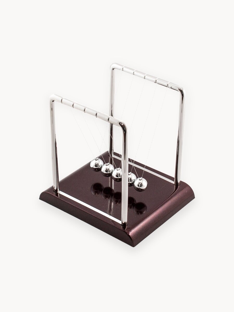 Шары Ньютона средние, колыбель Ньютона, маятник, балансирующие стальные шарики, игрушка антистресс, подарок мужчине