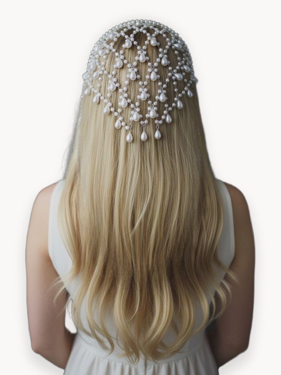 Украшение для причёски Жемчужная фата