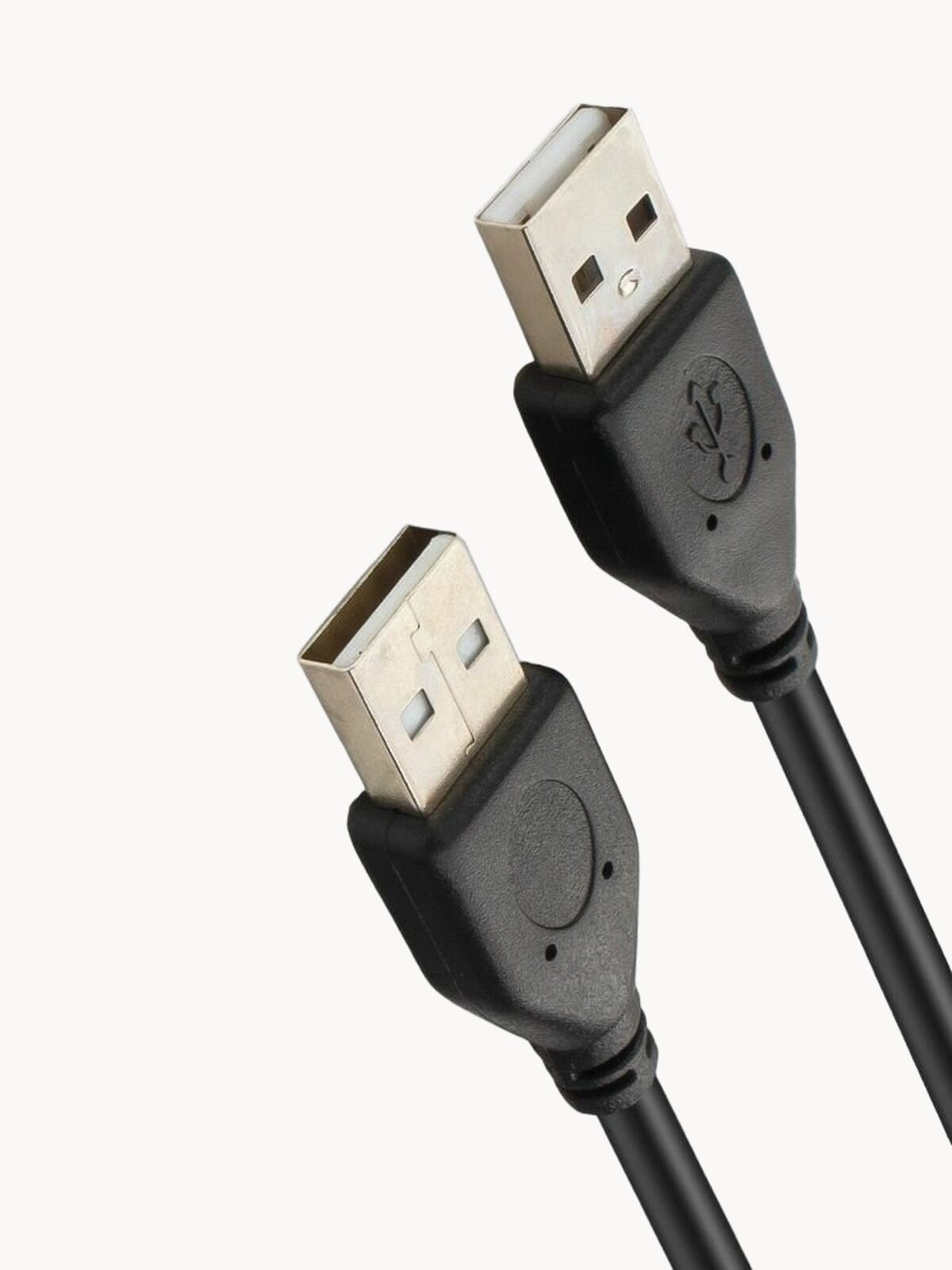Кабель USB 2.0 AM-AM 1м черный; передача данных; без зарядки