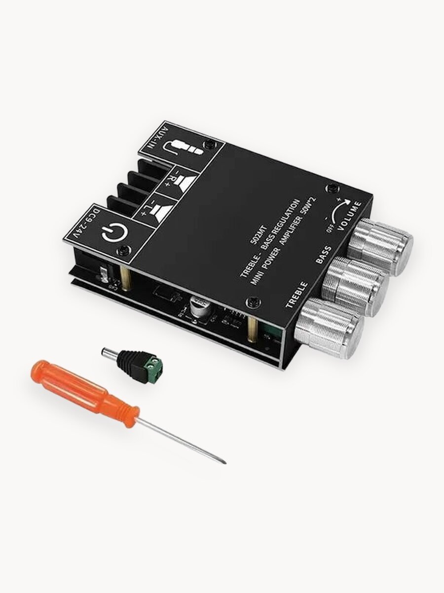 Усилитель звука для колонок 2X50 Вт, усилитель мощности звука, модель ZK-502MT Amplifier