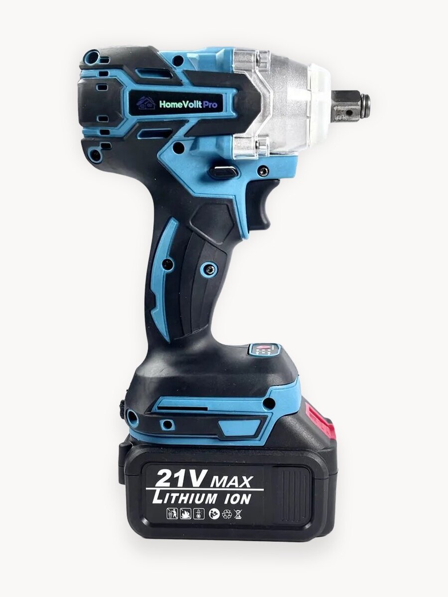 Гайковерт Home 1088, на 2 АКБ, 300 Нм, 2 скорости, с насадками