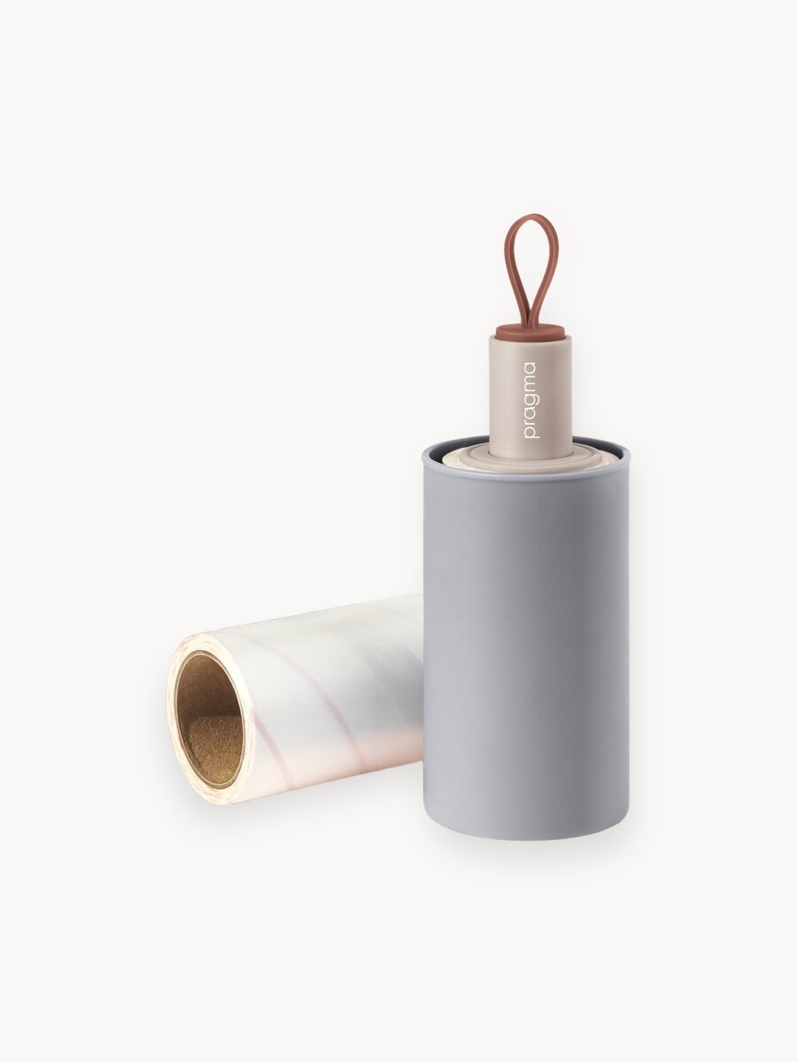 Ролик для чистки одежды Pragma Mapli туманно-серый, 2 сменных блока