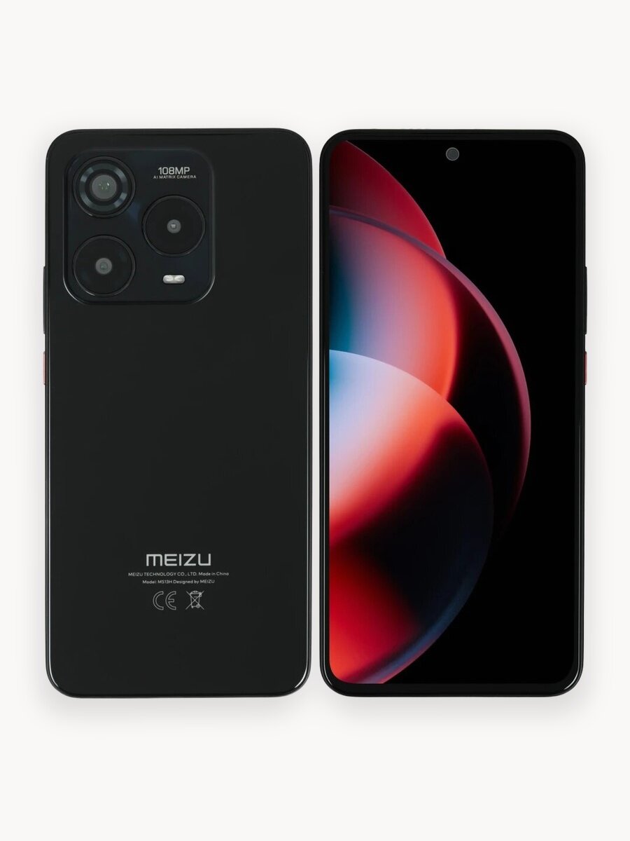 6.78" Смартфон Meizu Note 22, 8/1024 ГБ, AMOLED, NFC, 4G, 5000 мА*ч, черный