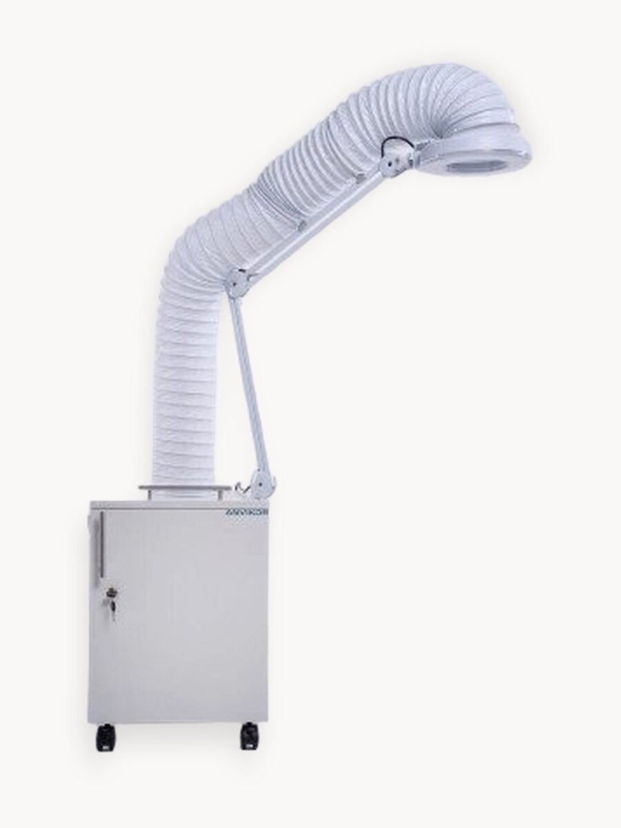 Вытяжка премиум ANVIKOR VC-AIR-3 для маникюра и педикюра с лампой и гофрой напольная