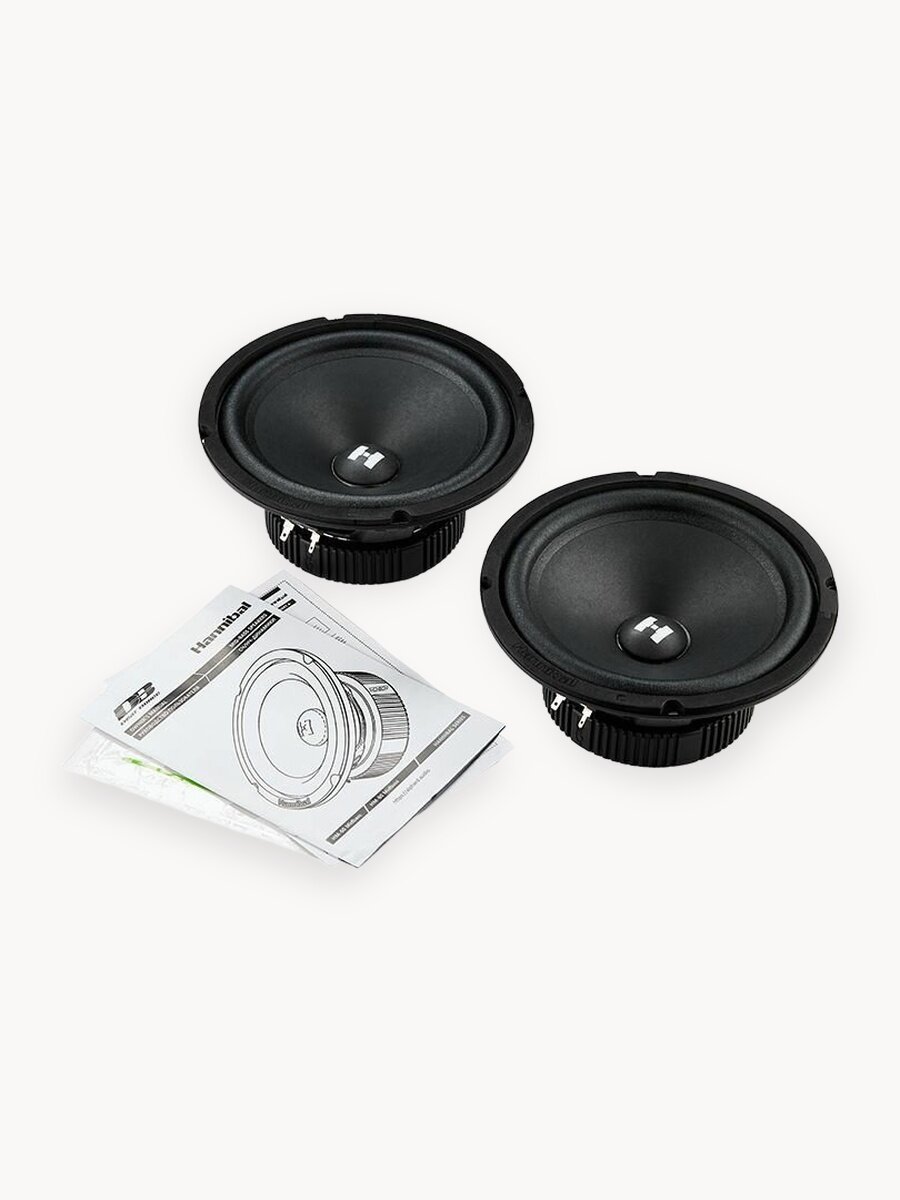 Динамики автомобильные Hannibal HM-80 Midbass /Колонки автомобильные 20 см/ Мидбас / 2шт