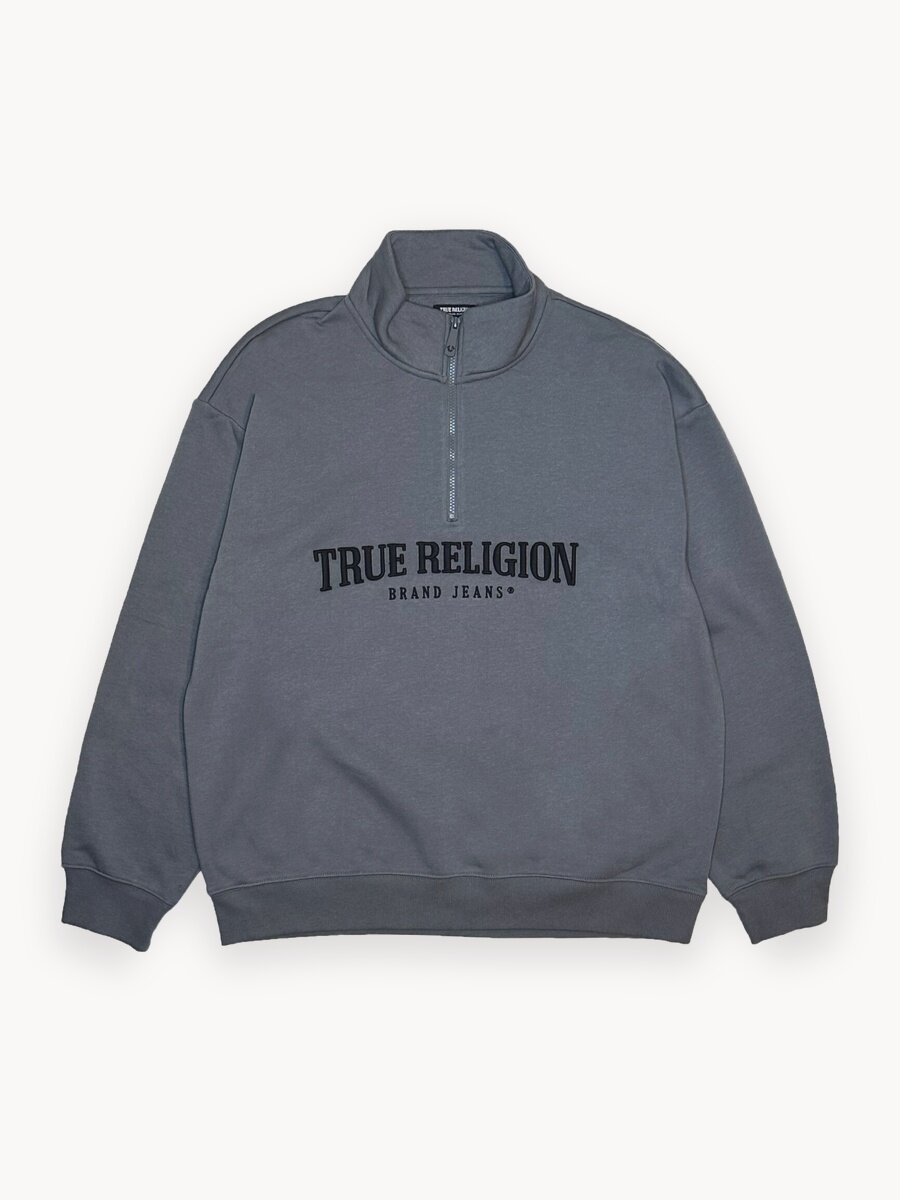 Худи half zip relaxed sweater