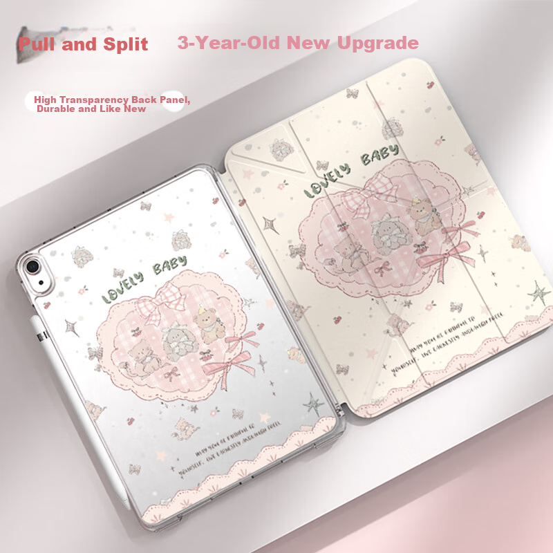 RBP защитный чехол для iPad 11 10-го поколения 2025 г. с A16 Chip, 3-летняя скользящая дорожка, съемная прозрачная